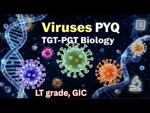 TGT–PGT Biology | Viruses PYQs | Virus Structure, HIV, Viroid, Retrovirus | Most Important Questions