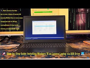 💻 Lenovo Laptop Windows 10 Installation from USB | Beginner's Guide✅