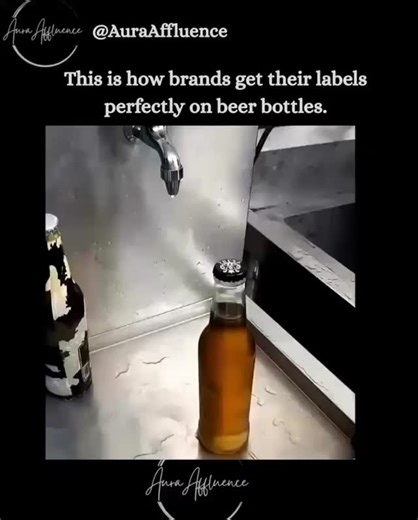 aura_affluence on Instagram: "Beer bottle labels aren’t just slapped on — they’re applied with precision and speed by automated labeling machines. After bottles are cleaned and filled, they glide along a conveyor to the labeling station. Here, rollers or adhesive applicators place each label exactly where it belongs, pressing it smoothly to avoid wrinkles or bubbles. All of this happens at high speed, labeling thousands of bottles consistently — giving every product the sharp, polished look you 