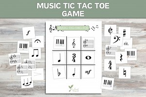 Music Tic Tac Toe Game | Printable Flash Cards (PDF Pattern) - Etsy Canada