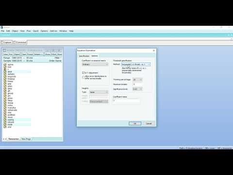 TAR using Eviews or Threshold AR using Eviews