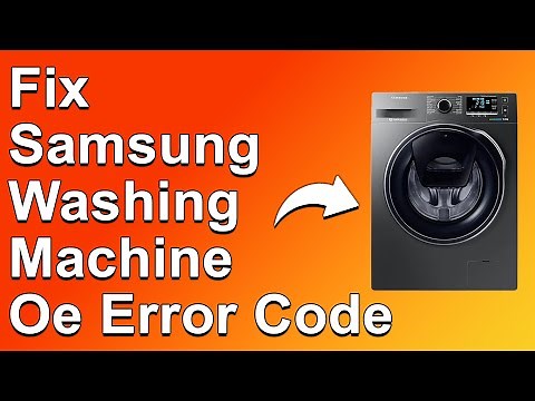 Samsung Washing Machine Oe Error Code (Meaning And How To Solve)