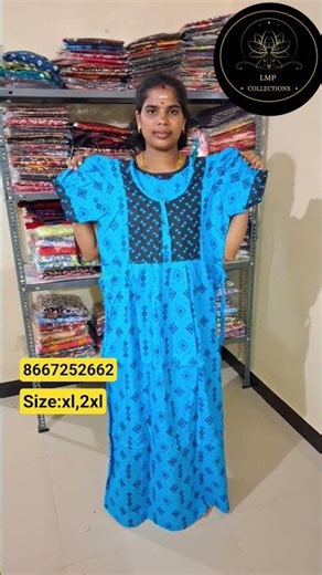 frock nightys with zip & puff sleeve & normal sleeve avilable...order for whatsapp 8667252662..