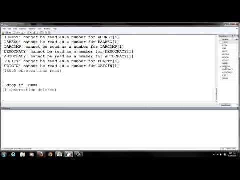 Stata Tutorial: Recoding Missing Values