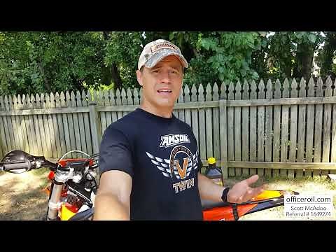 AMSOIL's INTERCEPTOR Synthetic 2-Stroke Oil in the KTM Dirt Bike