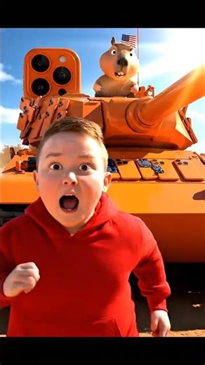 Capybara Chases Max in a Giant Orange Tank Disaster! #capybara