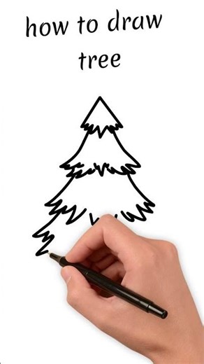How to Draw Christmas Tree | Easy Xmas Tree Drawing for Kids | Step by Step | KidsTube