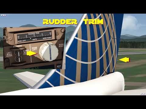 AEROFLY FS 4 [747 : Milan Bergamo, Italy Airport] "Trim" (Rudder, LOL!)