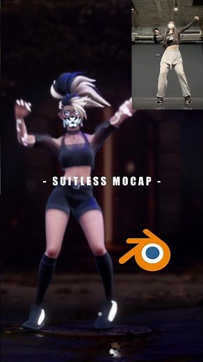 K/DA Akali Animated with AI Mocap