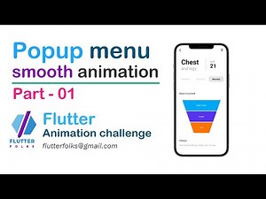 Flutter challenge | Popup menu animation [Part - 01]