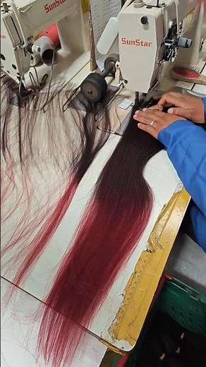 Make a wig using a sewing machine. #wigs #hairstyle