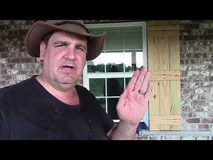 DIY Rustic windows shutters Part2, Installation on brick.