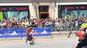 With the 2025 Boston Marathon finish line in sight, he sacrificed a personal goal to help a runner in need