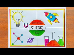 National Science Day Drawing / How to Draw National Science Day Poster Easy Steps / Science Day