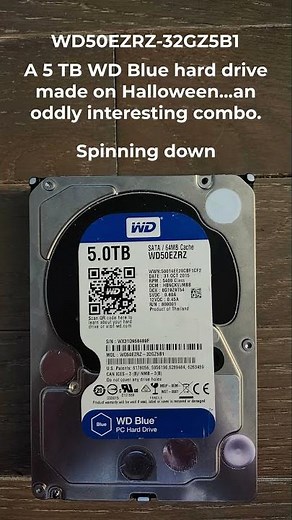 WD Blue WD50EZRZ-32GZ5B1 Sounds (HDD #178) #shorts