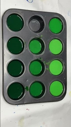 “Satisfying Green Shades Mix | Deep to Bright Green Color Transformation 🌿✨