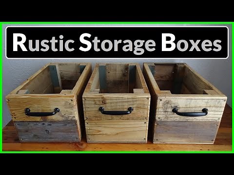 How to Make Rustic Storage Boxes / Crates (Pallet Wood Project)