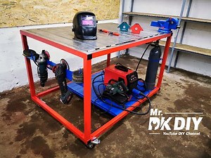 Homemade Welding Table // Building a Heavy Duty Workbench With Clamps