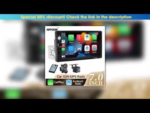 Unboxing HIPPCRON 1din Car Radio Carplay Andriod Auto Stereo Multimedia 7" Universal MP5 Player Mir
