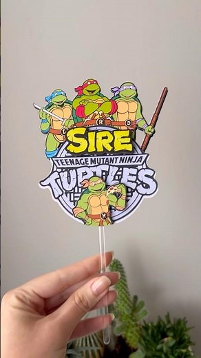 Teenage Mutant Ninja Turtles Birthday Cake Topper DIY