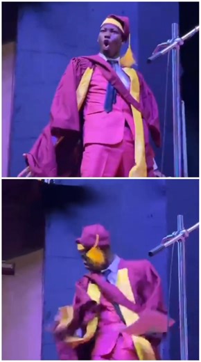 UNILAG first class student hits Ronaldo’s “Siuuu” celebration in front of the Vice Chancellor to celebrate his achievement. | Idong JBlog