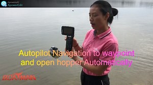 Boatman ACTOR Bait Boat Autopilot Navigation to Way Points and Release Bait Automatically For the boat with GPS System Here is the Boat ACTOR-Pro2 for reference Operation Steps： 1. Press the navigation button ( First Line 2nd one ) once to enter navigation setting 2. Set to open hopper automatically by press each Hopper button ( set to Y in the right bottom of the Hopper Icon in the screen) 3. Press the navigation button once again to confirm the operation | Boatman