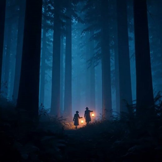 Mysterious Forest at Night 🌌 | Dark Cinematic Animation 8K