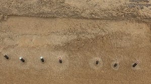 See how the MP Rotator® nozzle outperforms the competition to effectively resist external debris infiltration. During sand-pit testing, the patented double-pop feature of Hunter’s leading high-efficiency nozzle stops debris in its tracks! | Hunter Industries