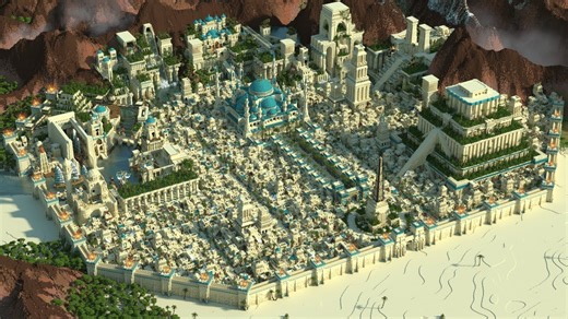 A Time-Lapse of an Insane 1000-Hour Minecraft Build
