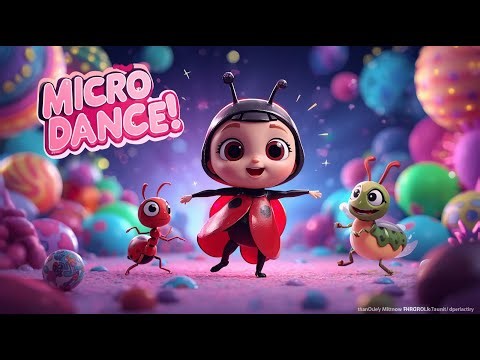 Micro Dance Party! 🐞🪲 Cute Mini Animals Dancing in a Tiny 3D World | Fun Kids Dance Song 2025