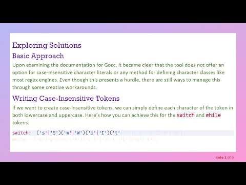 Implementing a Case Insensitive Lexical Parser in Golang with Gocc