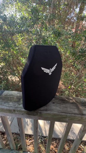 Silicon carbide titanium diboride RF3 Level 4 ceramic armor plate that also stops light tungsten ammunition. 1.1”, 5.75 pounds, NIJ lab tested and drop tested 2x in a lab setting with a 10 pound weight on concrete. Lab tested with less than 30mm backface deformation. See model 9969.