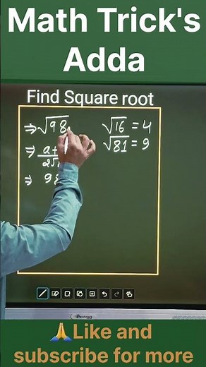 SQUARE ROOT SHORTCUTS TRICK 🔥. #viral #maths #youtube #PROFIT AND PI.