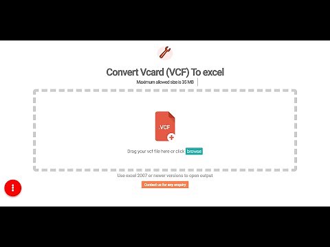 VCF to Excel - Fast & Free!