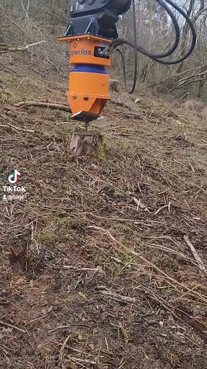 Efficient Hardwood Stump Removal with Dipperfox Attachment
