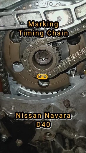 Timing chain marking nissan navara D40. #automobile #timingchain #car #engine #mechanic #shorts