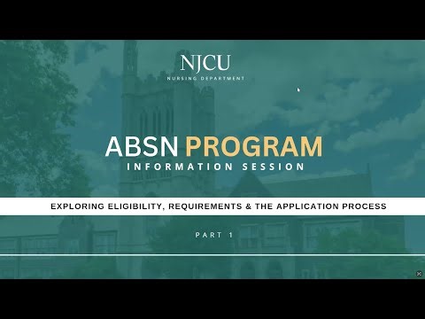 NJCU Accelerated Nursing Info Session #1 | Admissions Criteria, Eligibility & NursingCAS Guide