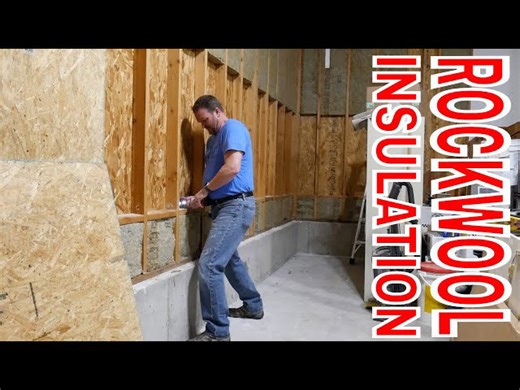 Installing sound deadening Rockwool Insulation and Electrical Outlets in the new shop