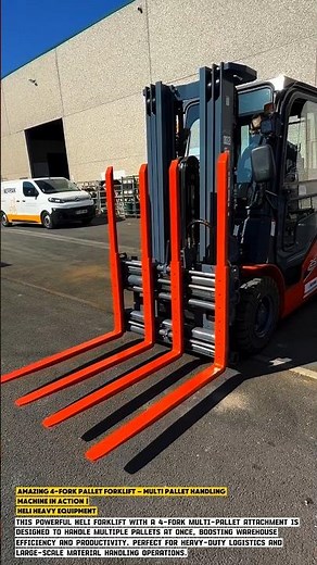 Amazing 4-Fork Pallet Forklift – Multi Pallet Handling Machine in Action | HELI Heavy Equipment