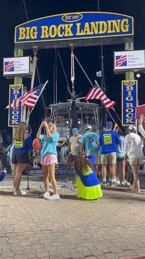 1M views · 11K reactions | Bankwalker takes the lead in the 67th annual Big Rock Blue Marlin Tournament with the first blue marlin weigh-in of the competition. They bring in a 449.7-pounder on Wednesday evening after a long fight and long ride back to the docks. | Carteret County News-Times | Facebook