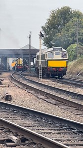 Diesel depot scene. Class 27 (D5370/27024) was built at the Birmingham Railway Carriage & Wagon Company in 1962. It was withdrawn from BR service in 1987. It’s owned by Caledonian Railways and is seen here during a recent visit to the Great Central Railway in Leicestershire. #trains #diesellocomotive #britishrailways #railways #trainspotting #heritagerailway #fblifestyle #vintage #dieselengine #class27 | Adrian Watson