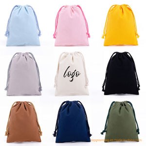 [Hot Item] Canvas Drawstring Bag Cotton Package Bags Solution Cotton Gift Small Pouches