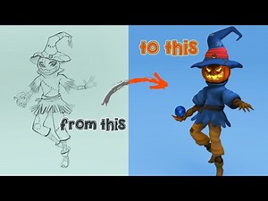 From 2D Sketch to 3D Model - Creating a Character in Womp 🎃✨