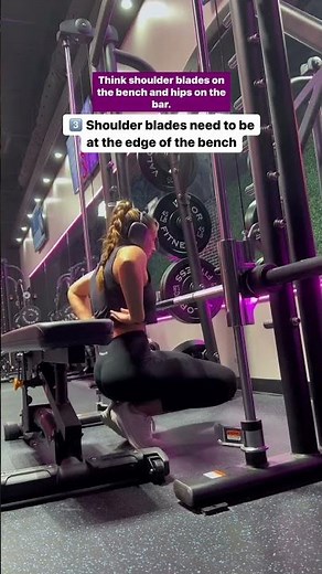 How to do hip thrusts on the smith machine for beginners 💪🏼🏋‍♀️ Save for your next glute day! 🍑