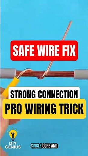 How to Safely Connect Single Core to Multi Core Wire #electrical #diy #lifehacks #shorts