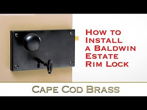How to Install a Baldwin Estate Rim Lock