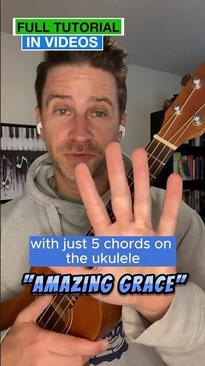EASY Amazing Grace on ukulele! FULL tutorial in VIDS. #easyukulele #ukuleleteacher #amazinggrace