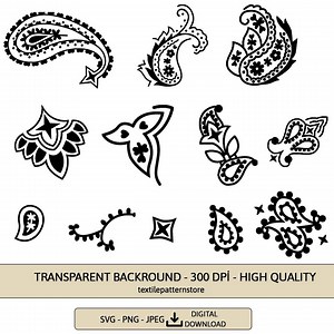 Paisley Pattern, Bandana SVG, Seamless Vector, PNG Download, Boho Style, Western Art, Sublimation Design - Etsy