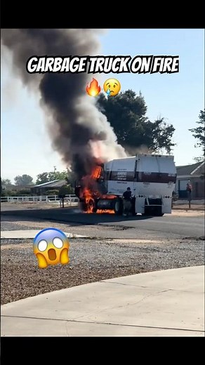 Garbage Truck Fireball Explained Nobody Hurt — Here’s What Happened 🔥🚛 #garbagetruck