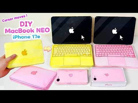 DIY MacBook NEO with a Moving Cursor💻 & iPhone 17e📱커서가 움직이는 맥북네오 & 아이폰 17e 만들기✨✨